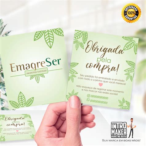 500 Cartão de Agradecimento Personalizado Fosco Elo7