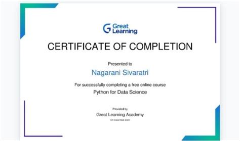 Nagarani Sivaratri On Linkedin Successfully Completed The Course At