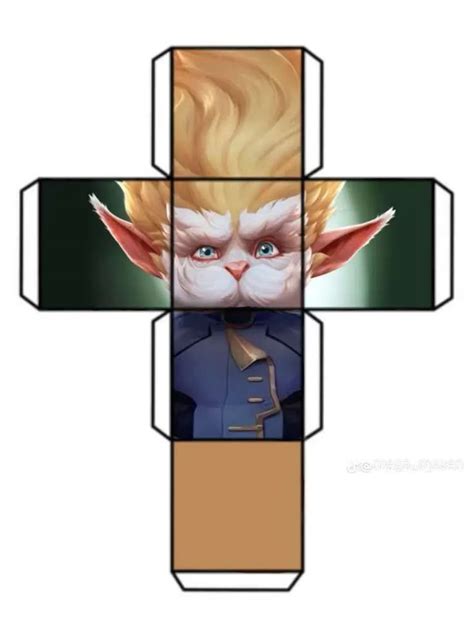Heimerdinger Cube Arcane Paper Cube Cube Template Paper Doll Template