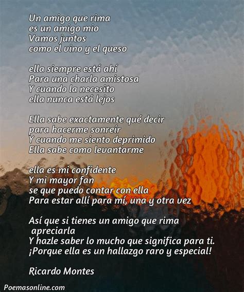 5 Mejores Poemas Para Una Amiga Que Rimen Poemas Online