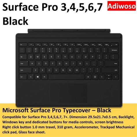 Promo Microsoft Surface Pro Keyboard Black Diskon 50 Di Seller