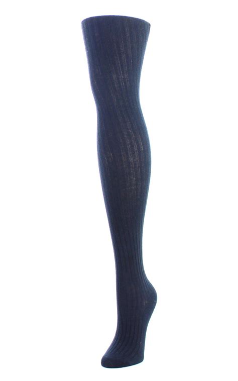 Memoi Memoi Ribbed Cotton Girls Sweater Tights 4 Black Walmart