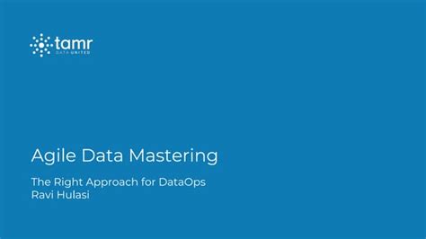 Big Data Ldn 2018 Agile Data Mastering The Right Approach For Dataops Ppt