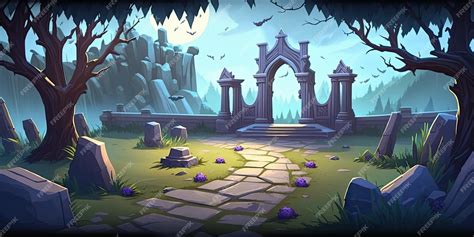 Ambiente De Fundo Do Parque Da Cidade 2d Para Um Jogo Móvel De Arena De