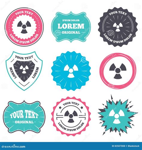 Het Pictogram Van Het Stralingsteken Gevaarsymbool Vector Illustratie