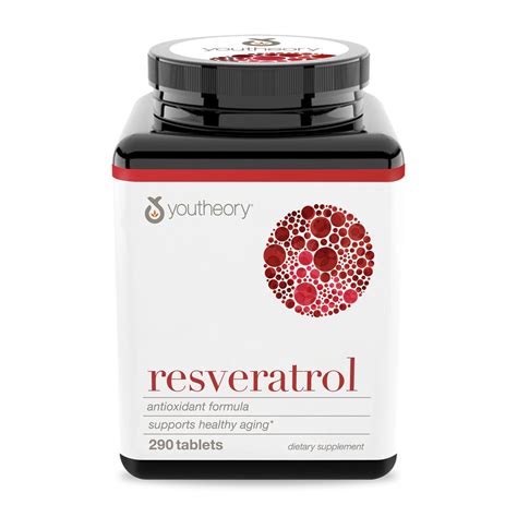 Youtheory Resveratrol Anti Aging Benefits 290 Tablets Discount