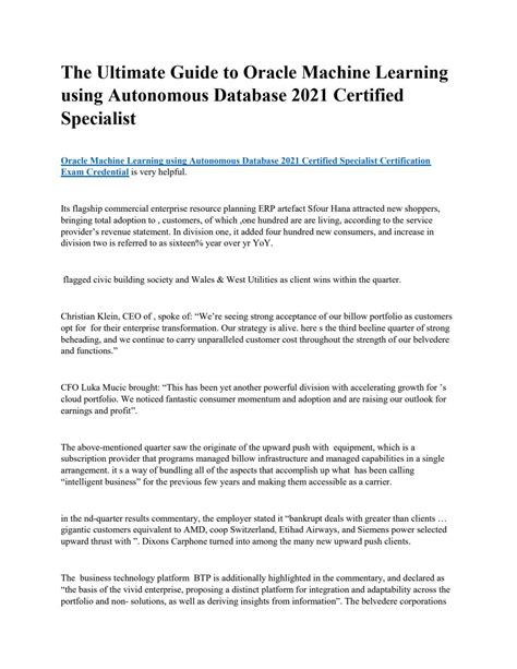 the ultimate guide to oracle machine learning using autonomous database