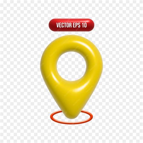 Premium Vector Location Icon Mark Realistic 3d Yellow Locate Pin Gps