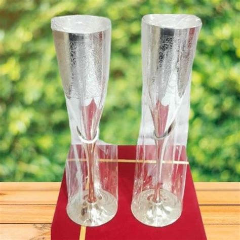 17cm Silver Plated Wine Glass Set At Rs 900set सिल्वर प्लेटेड वाइन