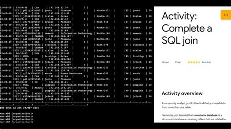 Activity Complete A Sql Join Qwiklabs Coursera With