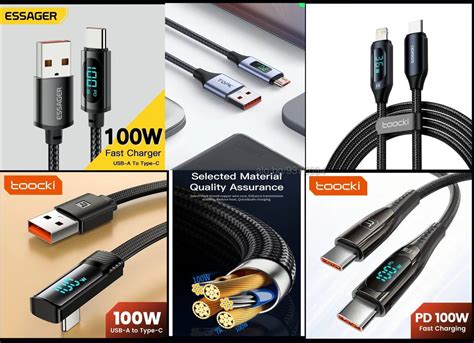 Кабел за бързо зареждане с дисплей Iphone Type C Usb A Micro Usb