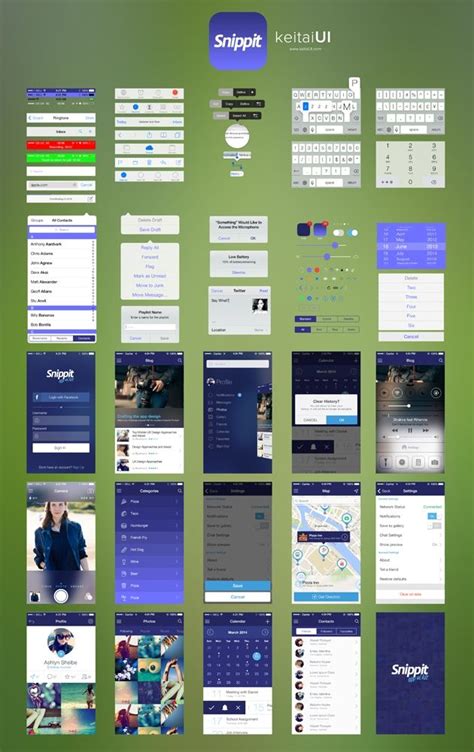 Keitai Ios Ui 700 Unique Elements In 8 Different Ui Kits Only 29 Ui Design Elements Ios