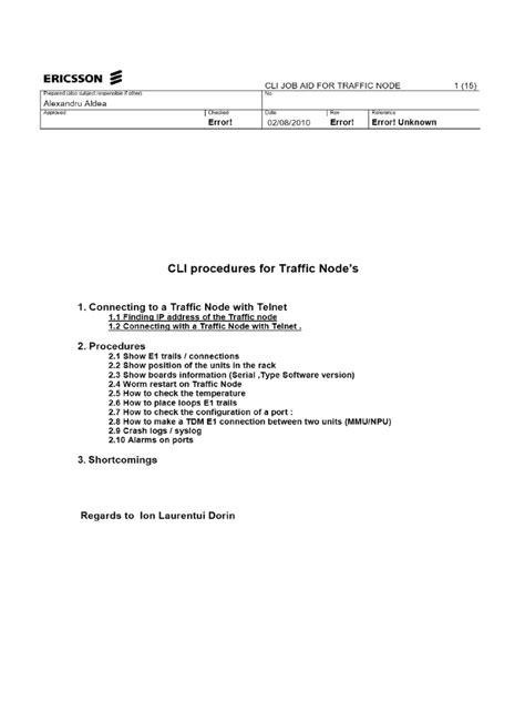 Mini Link Cli Pdf