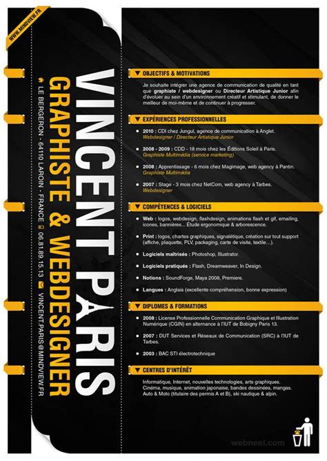 Creative Resume Design Samples That Will Make You Rethink Your CV Part