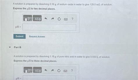 Solved A A Solution Is Prepared By Dissolving G Of Chegg