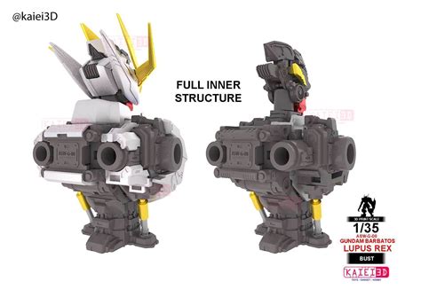 🤖 1 35 Gundam Barbatos Lupus Rex Bust・ 3d File For 3d Printing・cults