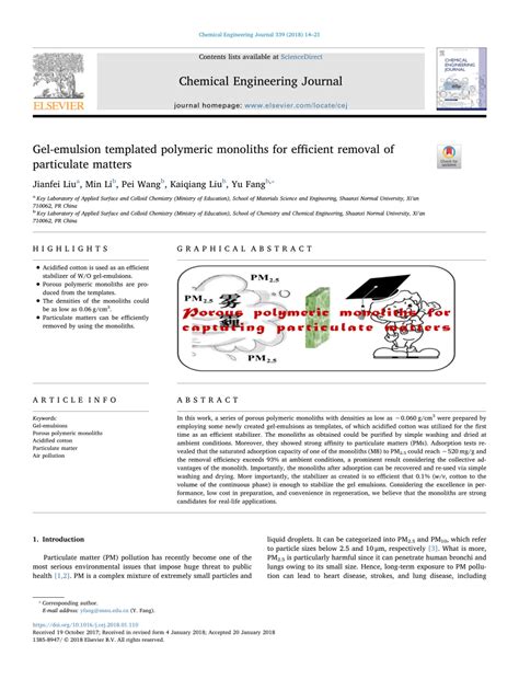 Pdf Chemical Engineering Journal