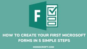 How To Create Your First Microsoft Forms In 5 Simple Steps Monocroft