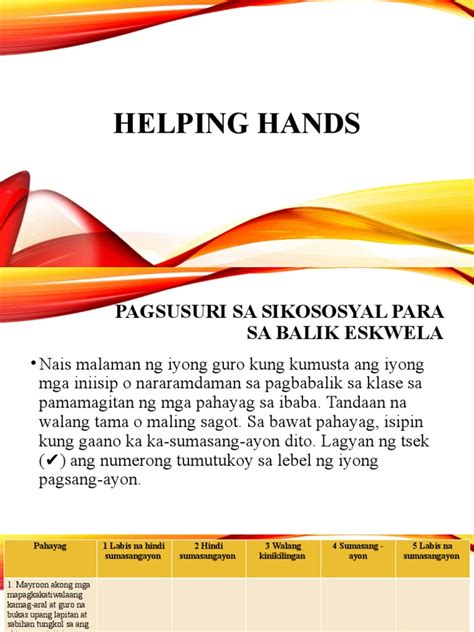 helping hands pdf
