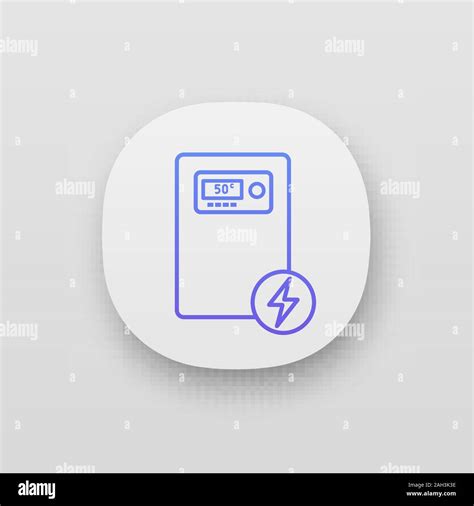 Electric Heating Boiler App Icon House Central Heater Heating System
