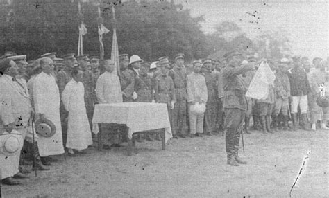 Sun Yat Sen Liao Zhongkai And Wu Chaoshu At A Proclamation