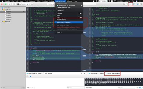 Как восстановить предыдущую версию кода в Xcode