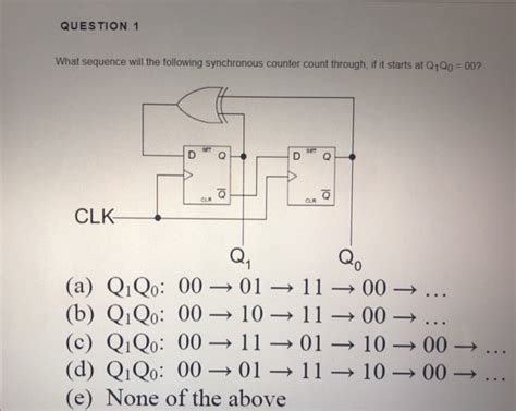 Solved Question 1 What Sequence Will The Following