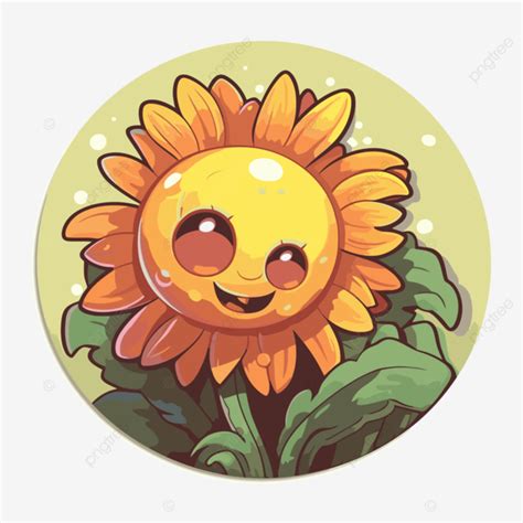 꽃 문자 Ms Mtg 벡터 해바라기 벽 스티커 클립 아트 고립 된 만화 6 월 꽃과 스티커 디자인 상표 Png 일러스트