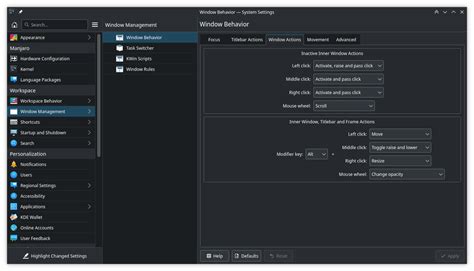 Window Behavior Meta Key R Kde
