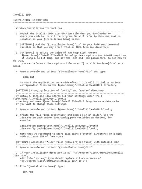intellij idea installation instructions pdf command line interface