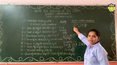Maths Divisibility Rules And Exercise Youtube