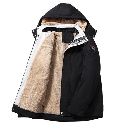 Mens Sherpa Lined Hooded Jacket