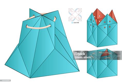 盒裝範本設計3d 模型向量圖形及更多模板圖片 模板 包裝品 帳篷 Istock