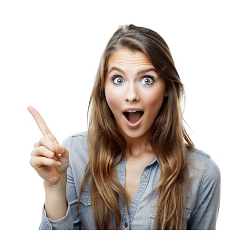 A Wow Young Woman Pointing Aside Woman Pointing Woman Pointing Finger Woman Pointing Hand Png