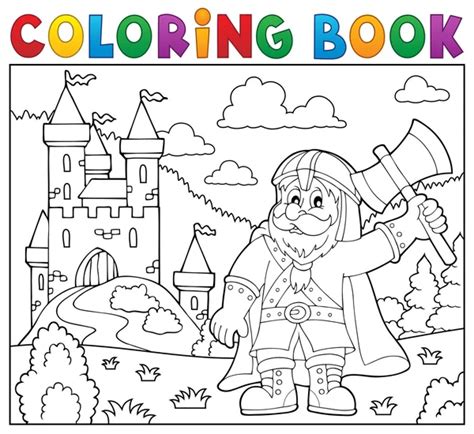 Juego Educativo Para Colorear Castillo De Libro De Dibujos Animados