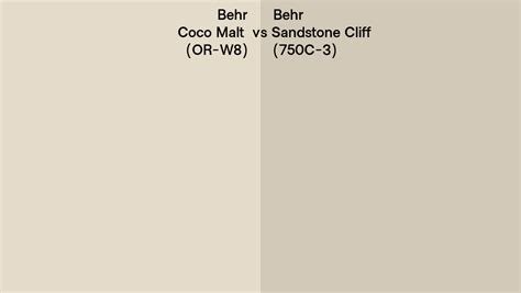 Behr Coco Malt Vs Sandstone Cliff Side By Side Comparison
