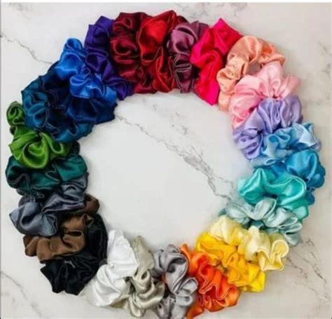 Beautiful Gorgeous Exciting Pure Silk Satin Hair Scrunchies For Women
