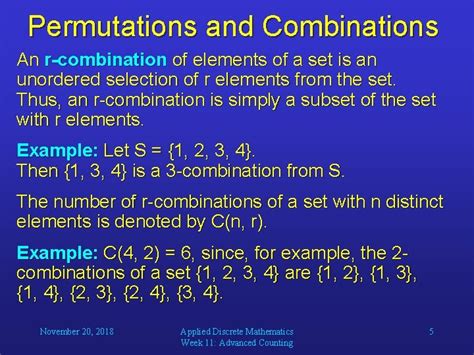 Permutations And Combinations How Many Different Sets Of