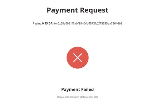Server Error When Paying With Metamask And Dai Issue