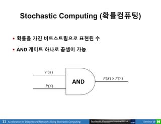 Acceleration Of Deep Neural Networks Using Stochastic Computing