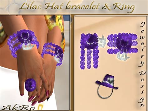 Second Life Marketplace Lilac Hat Bracelet And Ring