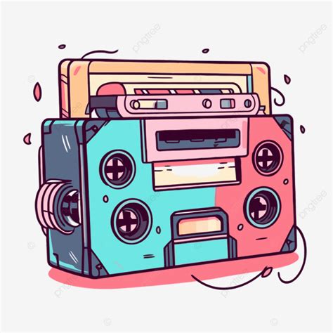 Hình ảnh Cassette Clipart Máy Cassette Doodle Idot Minh Họa Phim Hoạt