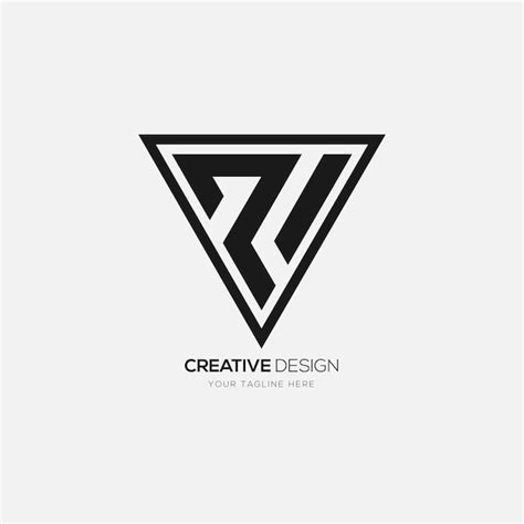 Premium Vector Creative Letter P V Triangle Monogram Logo