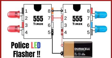 On Video Diy How To Make Police Strobe Flasher Led Circuit Using 555