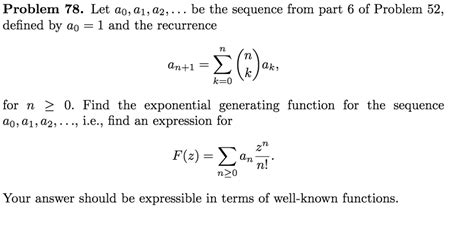 Let A A A Be The Sequence From Part Chegg