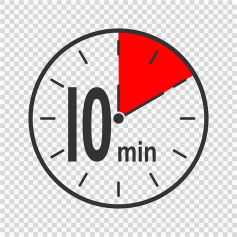 Reloj Icono Con 10 Minuto Hora Intervalo Cuenta Regresiva Temporizador