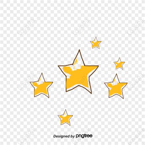 자유형 오 각별 벡터 재료별 5 개다섯개 별노랑 Png 일러스트 무료 다운로드 Lovepik