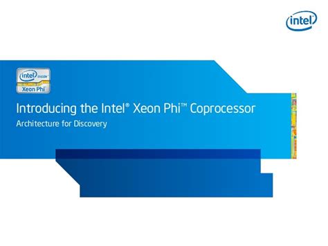 intel xeon phi coprocessor slideshare ppt