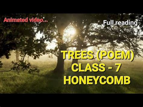 Trees Class 7 NCERT English Poem Honeycomb YouTube