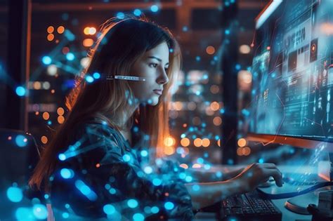 Premium Photo Digital Technology Global Internet Network Connection